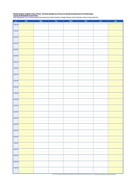 Effective Hourly Schedule Templates Excel Word Pdf Templatelab