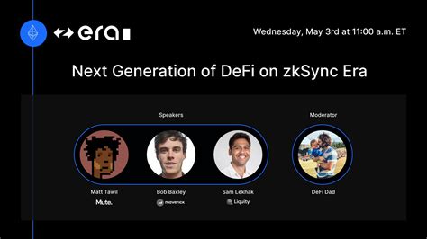 Zksync ∎ On Twitter The Next Generation Of Defi Is Live On Zksync Era 🔥 On May 3rd At 11 Am