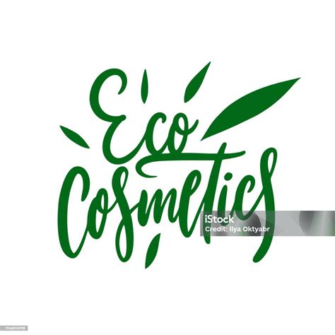 에코 화장품 손으로 그린 벡터 레터링 흰색 배경에 고립입니다 0명에 대한 스톡 벡터 아트 및 기타 이미지 0명 공예 디자인 Istock