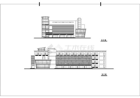某大型商贸区商厦超市建筑方案设计施工cad图纸土木在线