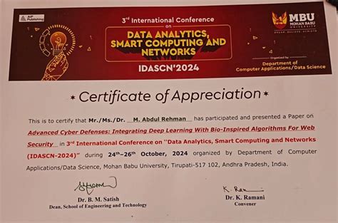 Thrilled To Share That I Have Presented A Paper On Advance