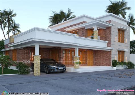 Contemporary Exterior Design 3400 Square Feet Kerala Home Design And Floor Plans 10k Dream