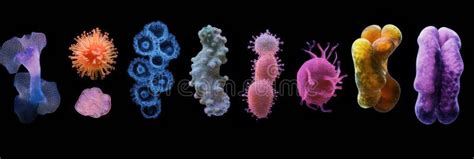 Evolving Bacterial Forms Showcasing Diversity And Complexity In Microbial Life Over Time