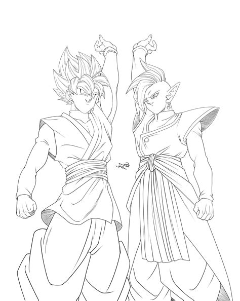Dibujos De Goku Vs Goku Black Para Colorear Colorear
