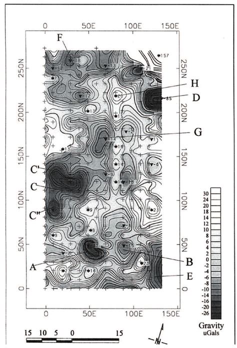 41 residual gravity anomaly map showing the location of