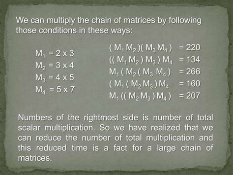 Dynamic Programming Matrix Chain Multiplication Pptx Programming Languages Computing