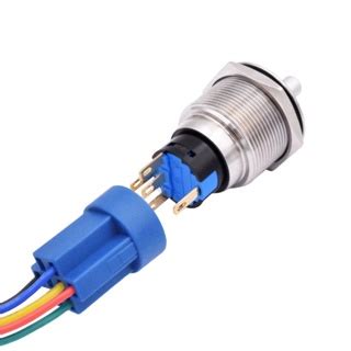 Mm Waterproof Metal Rotary Selector Switch Postion NO NC NO NC V VRed Green LED