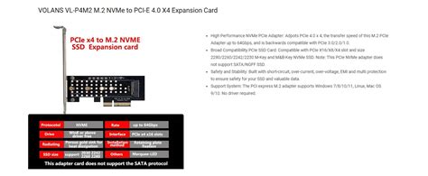 Volans NVMe PCIe Controller Card Bailin Tech Solutions