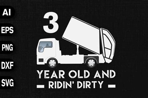 3 Year Old Birthday Garbage Truck Graphic By Svgdecor · Creative Fabrica