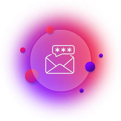 Premium Vector Letter With Password Line Icon Safety Send Email