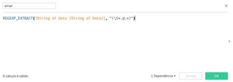 Sugestão REGEX mais simples para e mail Tableau preparação e