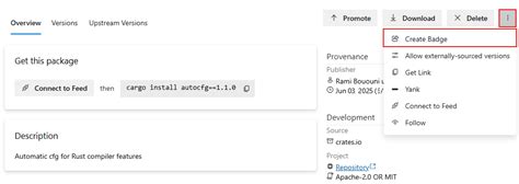 Azure Artifacts에서 패키지 배지를 사용하여 패키지 공유 Azure Artifacts Microsoft Learn