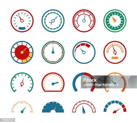 미터 집합입니다 측정 계기 제어 연료 속도계 압력 기압계 다이얼 벤치 마크 타코미터 게이지 속도 아이콘 계기판 측정기에 대한 스톡 벡터 아트 및 기타 이미지 Istock