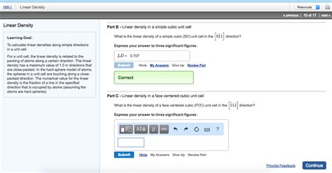 HW 1 Linear Density Linear Density Learning Goal To Chegg Com