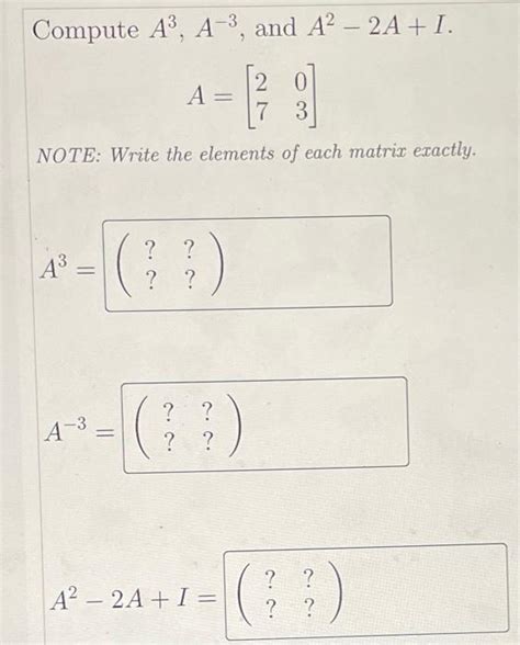 solved compute a3 a−3 and a2−2a i a [2703] note write the