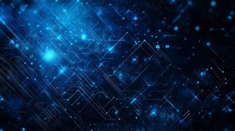 Futuristic Abstract Blue Digital Network Background With Advanced Technology And Design