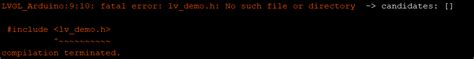 Arduino Library Example Does Not Compile · Issue 3686 · Lvgllvgl · Github