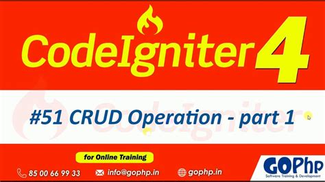 51 Crud Operation Part 1 Automatic Models Codeigniter 4 Tutorials Youtube