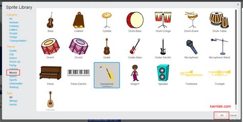 สร้างเกมส์ด้วย Scratch ตอนที่ 5 เสียงดนตรี Karnlab