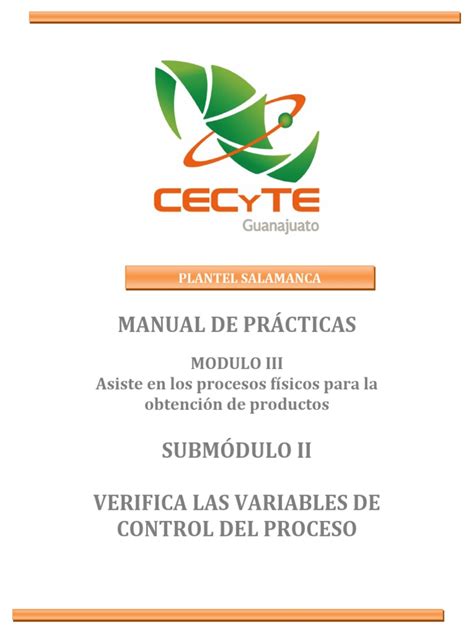 Verifica Las Variables De Control Del Proceso Descargar Gratis Pdf Equilibrio Químico Gases