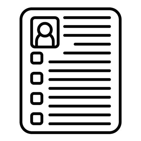 Premium Vector Cv Line Illustration