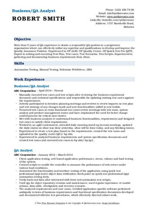 10 QA Analyst Resume Samples Templates For 2025 10 QA Analyst Resume Samples Templates For 2025