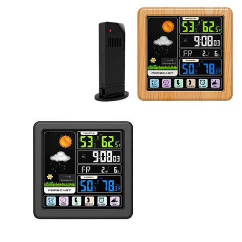 Thermometer Outdoor Forecast Sensor Clock Myshopito