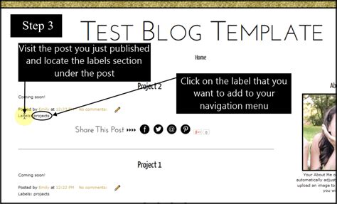 how to add blogger posts to pages and navigation menu tabs