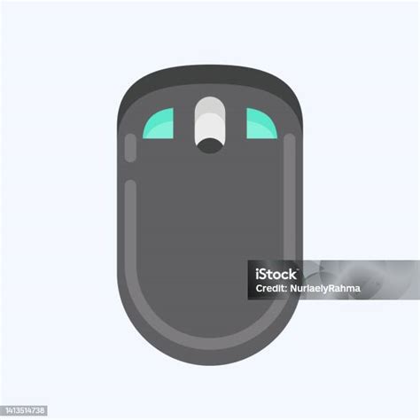 아이콘 마우스 컴퓨터 구성 요소 기호에 적합합니다 플랫 스타일 편집 가능한 간단한 디자인 디자인 템플릿 벡터 간단한 그림 0명에