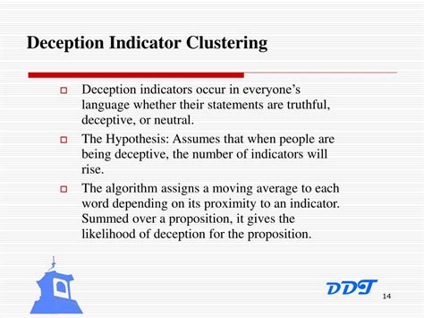 Ppt Testing Language Based Indicators Of Deception On A Corpus Of