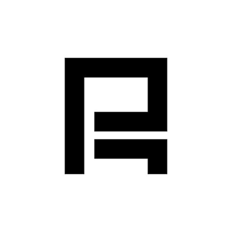 간단한 편지 R 로고 디자인 서식 파일 프리미엄 벡터