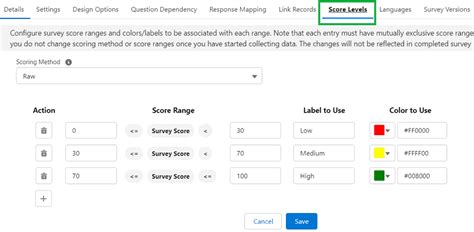 Survey Scoring Surveyvista