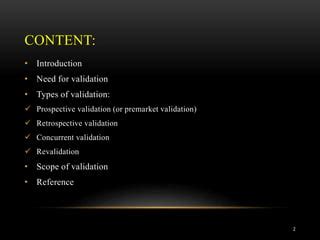 Introduction And Scope Of Validation PPTX