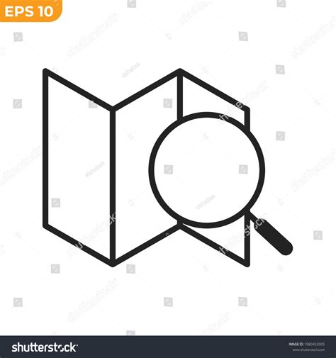 Map Search Icon Symbol Template Graphic Stock Vector Royalty Free 1980453905 Shutterstock