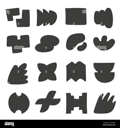 Hand Drawn Shapes Set Doodle Brutalist Forms Collection Stock Vector Image And Art Alamy