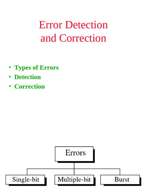 error detection and correction pdf error detection and correction
