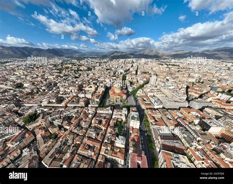 Aerial View Of The Teatro Massimo Vittorio Emanuele Better Known As