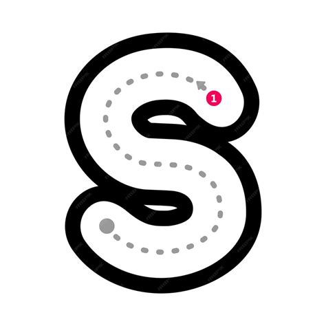 Premium Vector Tracing Alphabet Letter S Lowercase Prewriting Dotted