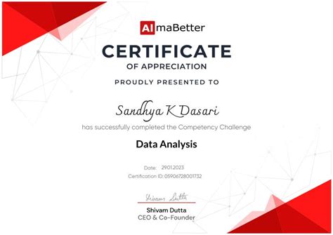 Certification For Data Analysis In Python Sandhya Dasari