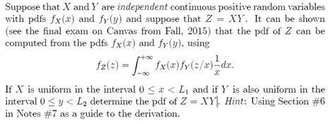 Get The Pdf Of The Product Of Two Uniform Distributions I Think We Course Hero