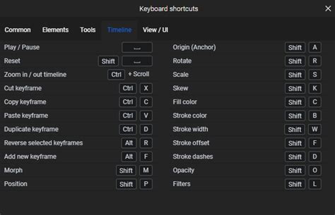Useful Keyboard Shortcuts In The Svgator App Svgator Help
