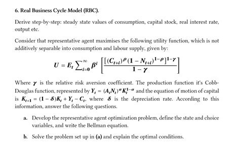 Solved Chapter 5 Real Business Cycle Theory 6 Real Bus