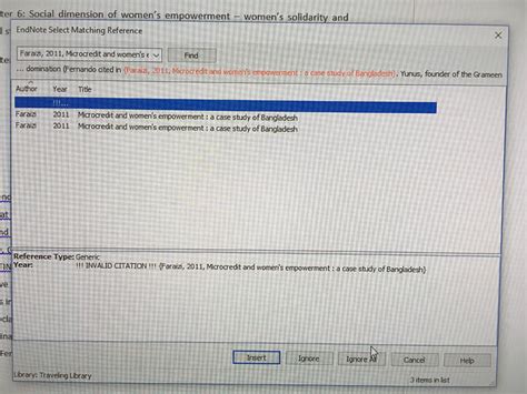 In Text Citation Issue EndNote General Discourse