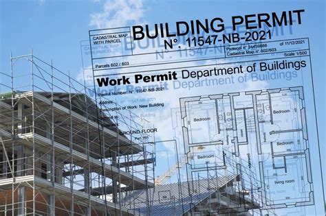 Buildings Permit Project Concept With Residential Building Construction