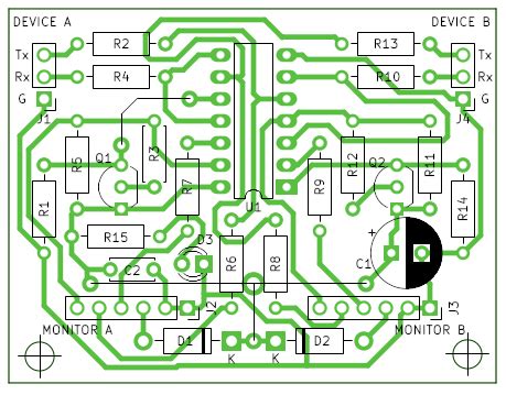 Hardware Serial Port Communication Sniffer One Transistor