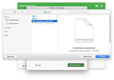 add existing vault dialog does nothing desktop app cryptomator