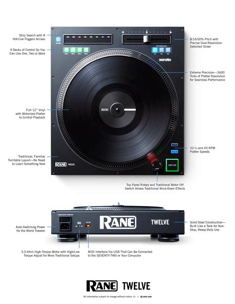 Rane Twelve Motorized Dj Controller Twelve Avshopca Canadas Pro