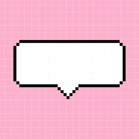 Cute Rectangular Frame In The Shape Of A Pixel Dialog Box On A Pink Checkered Background Vector