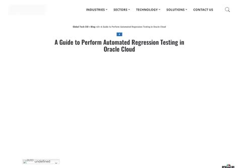 Ppt A Guide To Perform Automated Regression Testing In Oracle Cloud