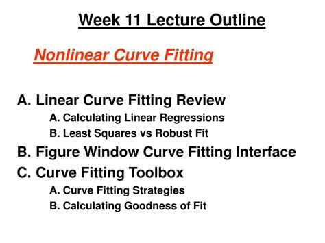 Ppt Matlab Training Session 11 Nonlinear Curve Fitting Powerpoint
